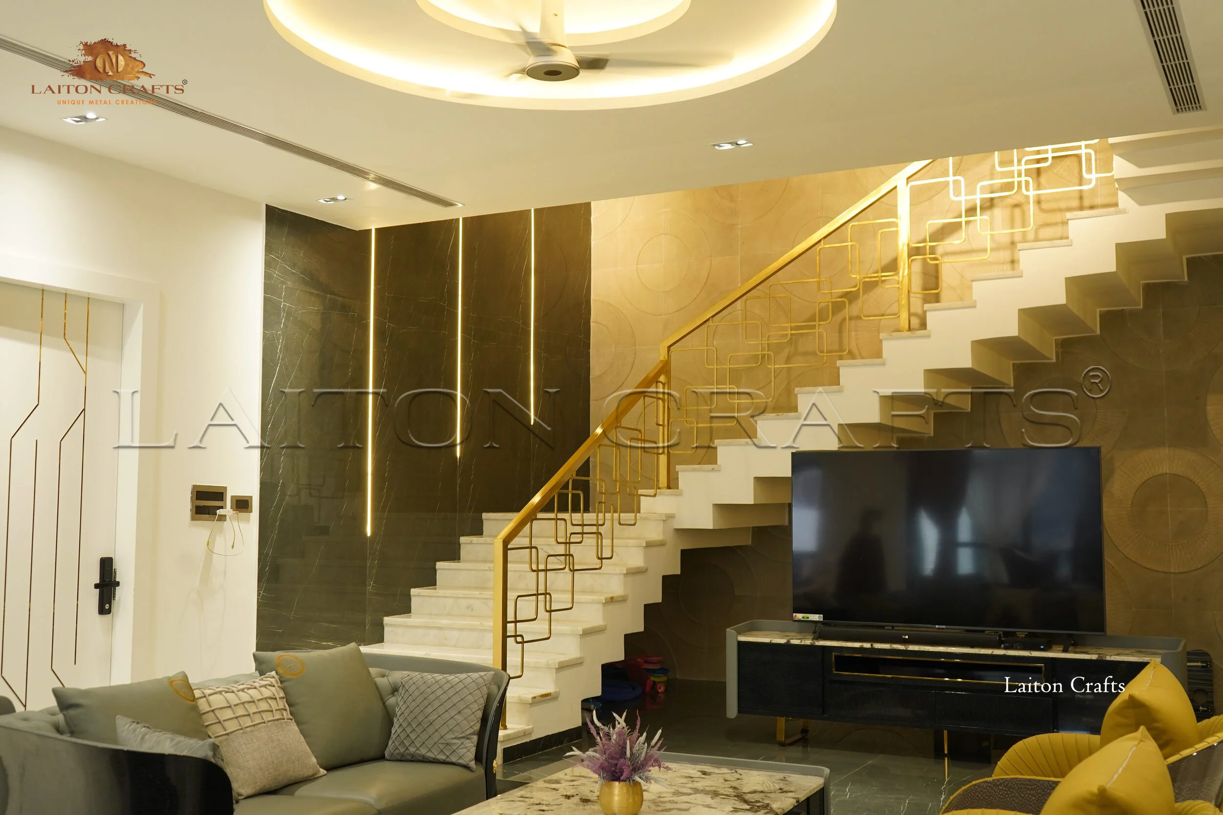 Modern Continuous Brass Railings Evolution and Design