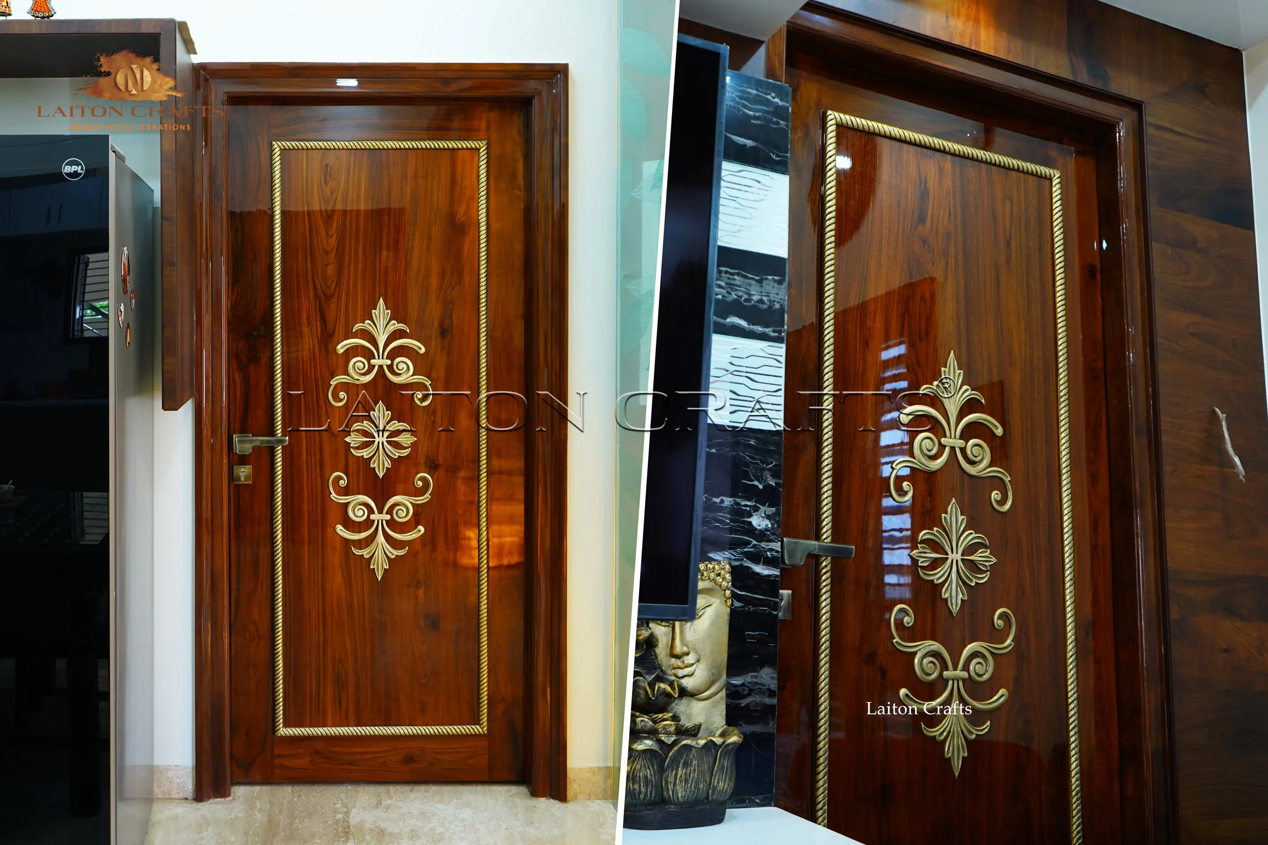 Main Door Brass Design Ideas for Luxurious Entrances