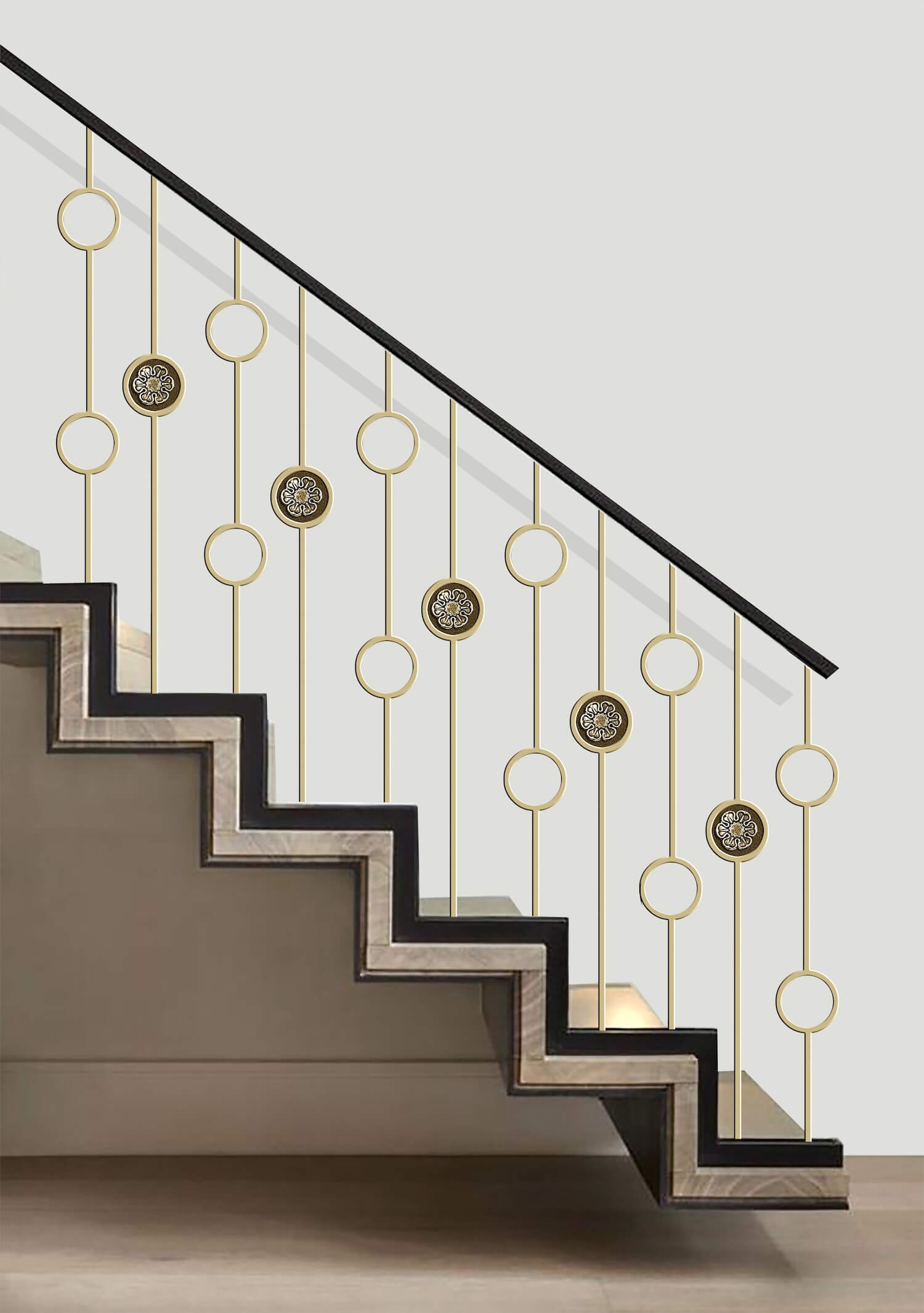 Single Banisters - Stunning Brass Banisters for Staircase.